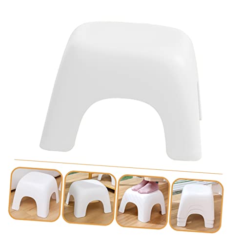 Collapsible Foot Stool Plastic Stool Step Stool Foldable Step Stool for Kids Step Stool Stool Small Stool Shoe Changing Stool Cartoon White Adult Step Stool
