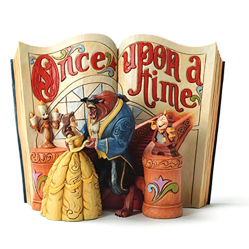 Disney Traditions by Jim Shore “Beauty and the Beast” Storybook Stone Resin Figurine, 6”