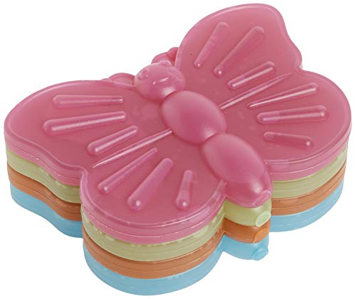 Fit & Fressh Shaped Slim Ice Packs, Colorful & Reusable, Perfect for Kids Insulated Lunch Bag, Bento Box, & More, Butterfly
