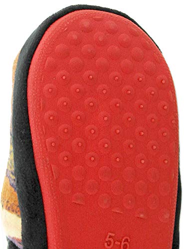 Disney Cars Lightning McQueen Tow Mater Toddler Boys Plush Aline Slippers (7-8 M US Toddler, Black/Red)