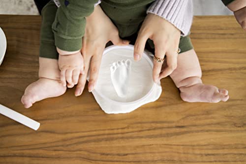 Tiny Ideas Baby's Handprint or Footprint Christmas Ornament, Easy No-Bake Keepsake Kit, Creative Holiday Gift for New and Expecting Parents, Clay