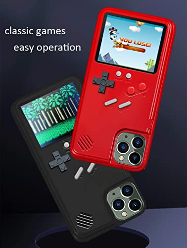 Handheld Game Console Case for Galaxy S21, Samsung S21 Gaming Case with 36 Built-in Games, Color Display Gamboy Case for S21 Red