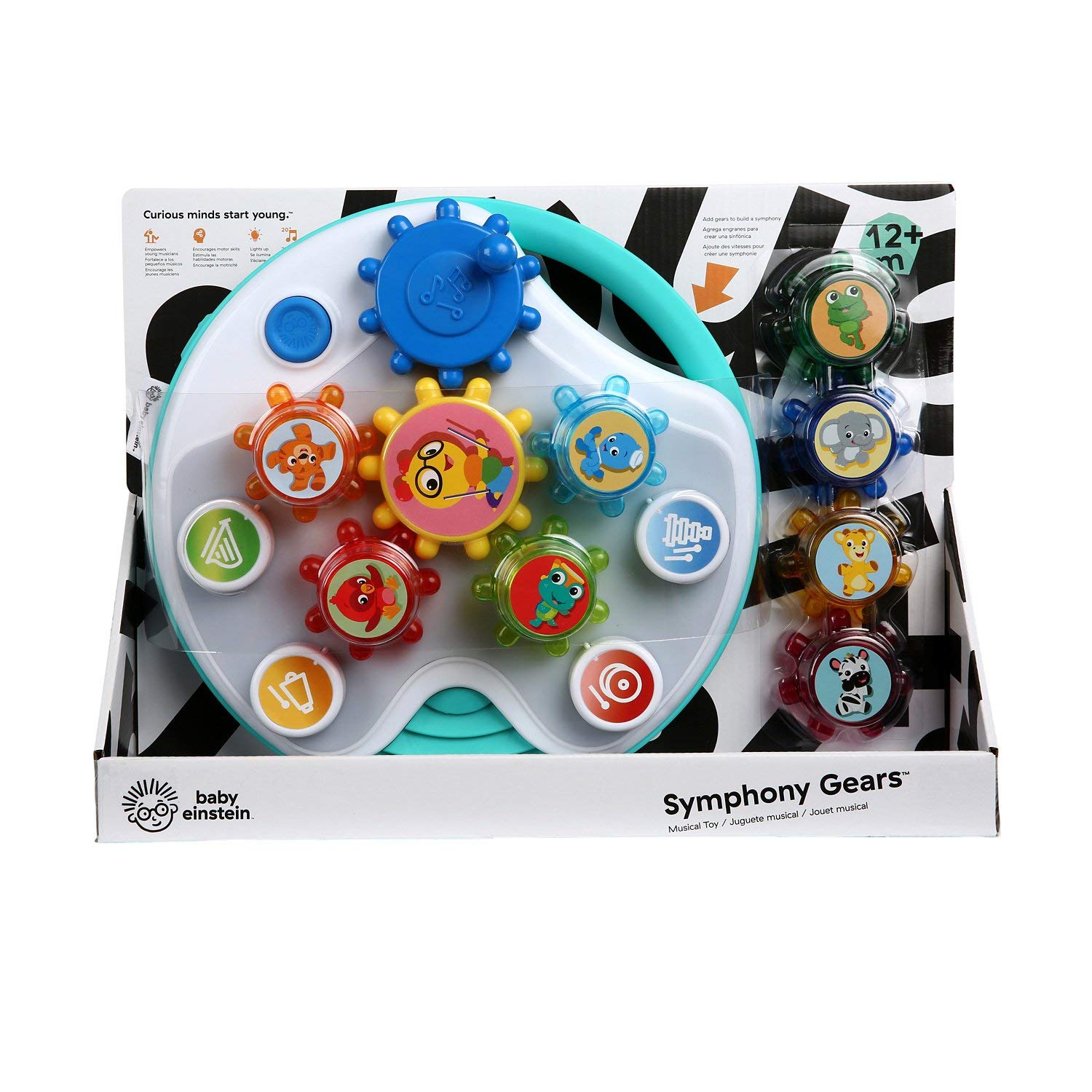 Baby Einstein Symphony Gears Musical Gear Toddler Toy with Lights and Melodies, Ages 12 months and up
