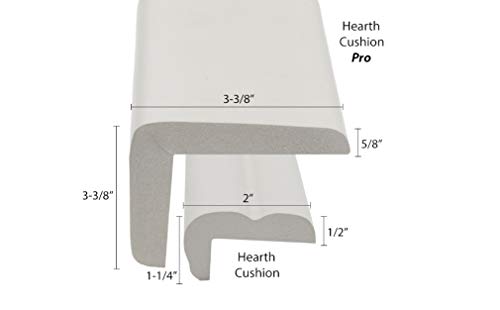 KidKusion Hearth Cushion | Made in USA | Brown | 8.33 Ft of Padding | Child Safety, Edge and Corner Guard, Babyproof Fireplace Bumper