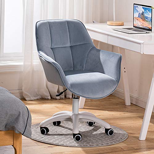 ECBETCR Chair Velvet Office Chair Adjustable Height, Executive Computer Desk Chair Comfort and Ergonomic Design for Lumbar Support, Pink, Blue, Grey, Yellow