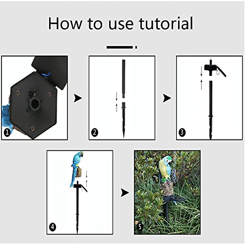 HUADA LED Solar Light Simulation Parrot Lamp Outdoor Waterproof Garden Lawn Stakes Light Fit for Home Courtyard Decoration