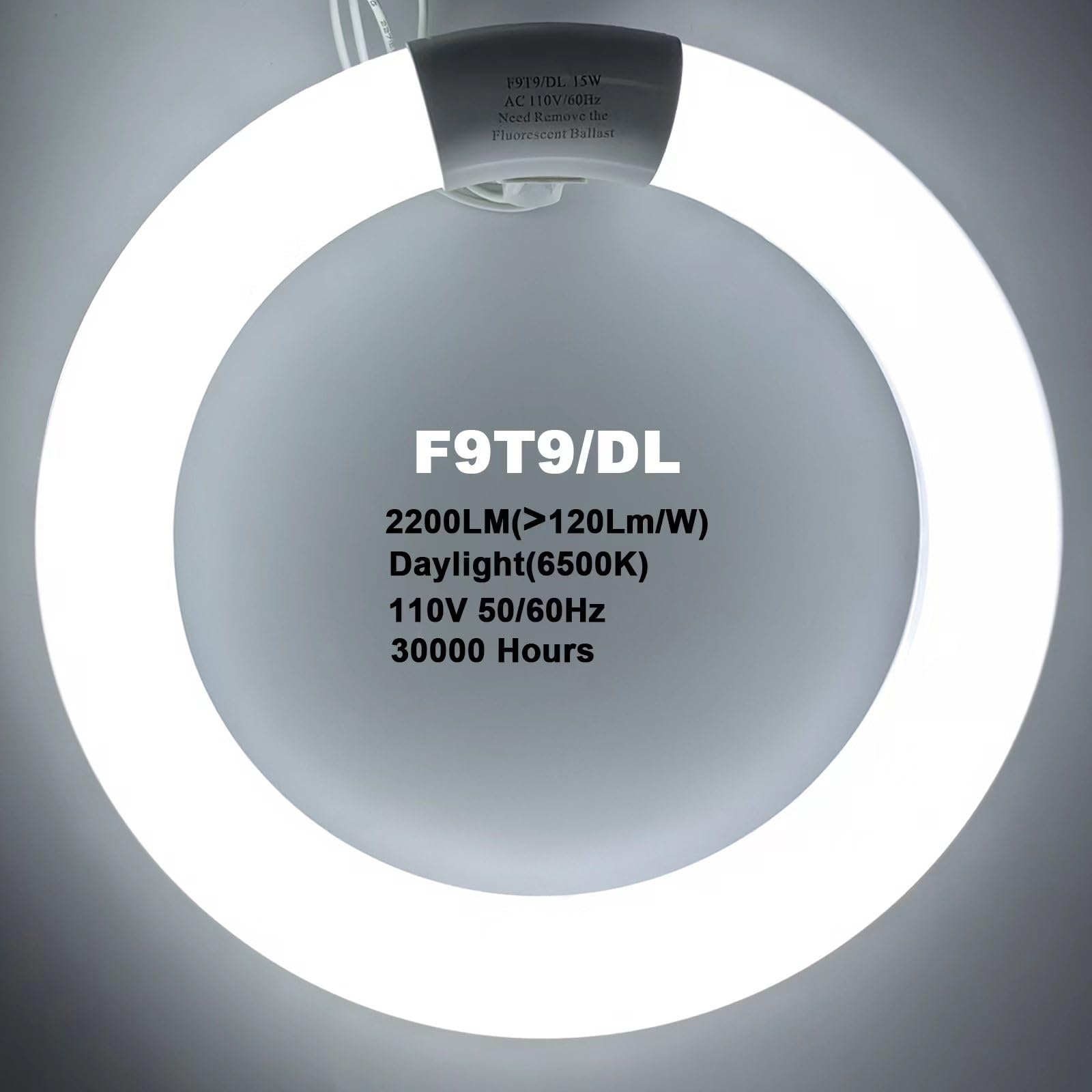 Celiwace FC9T9 30 Watt LED Replacement, 9 Inches T9 LED Circline Replacement Light Bulb for Circular Fluorescent Bulb FCL30, Daylight G10q Base, 2 Count