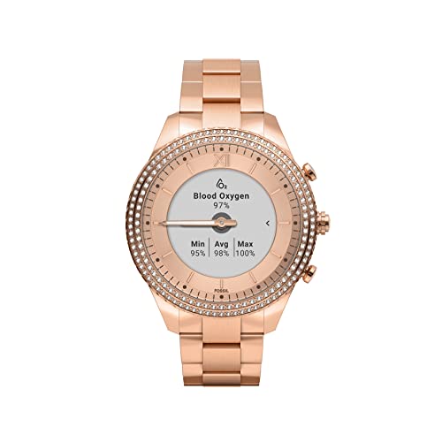 Fossil Stella Gen 6 Hybrid 40mm Stainless Steel Smart Watch, Color: Rose Gold (Model: FTW7063)