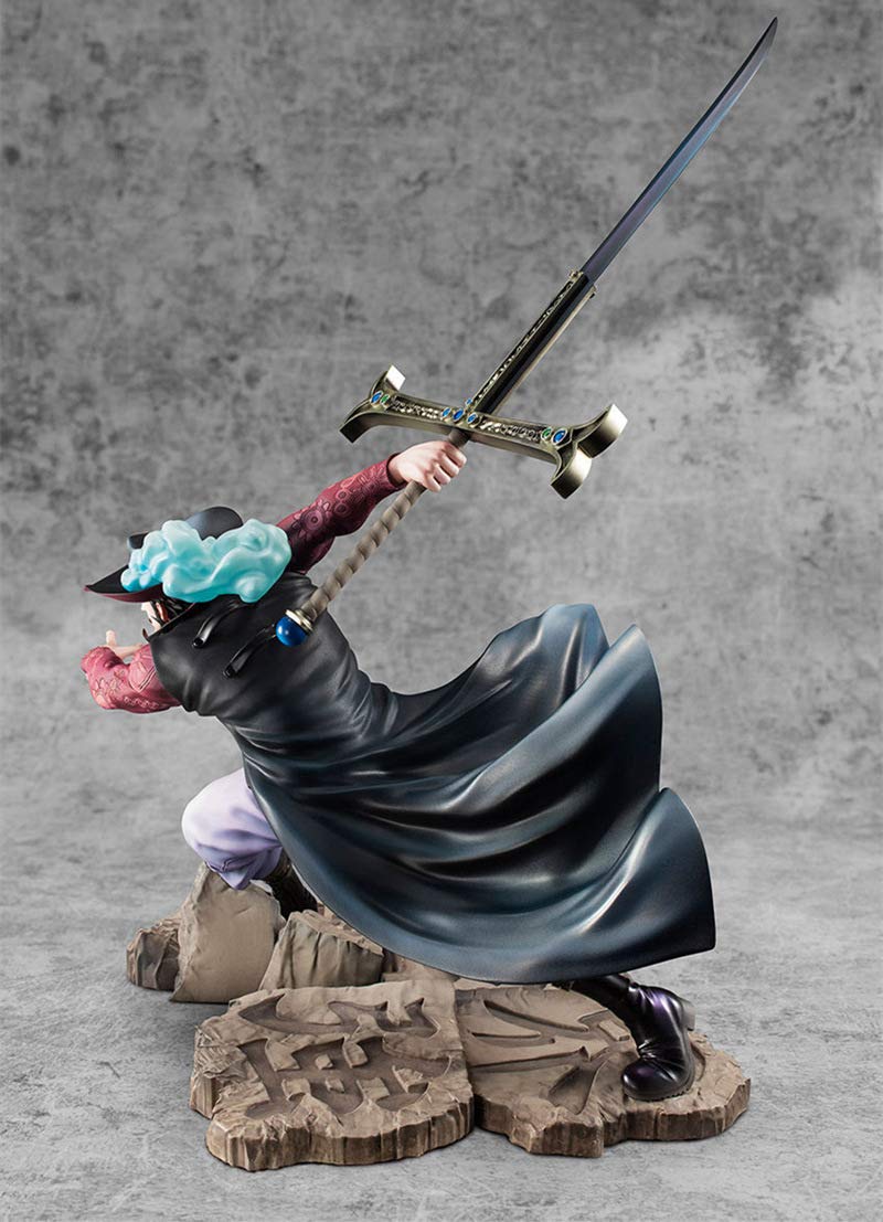 AZIQUAN 34CM Anime Figure One Piece Dracule Mihawk Figurine Combat GK PVC Action Figure Toy Around Collectible Model Doll Desktop Model Ornaments Gift