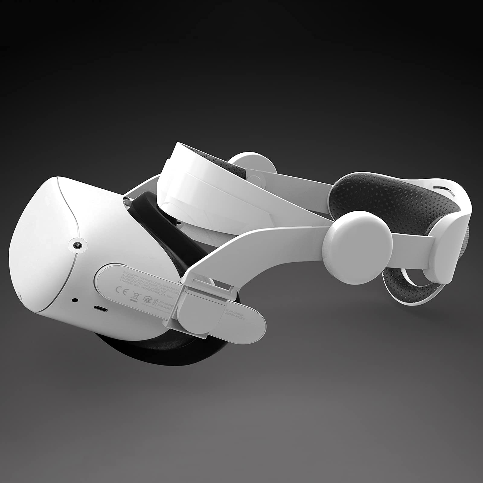 HUAYUWA Adjustable Head Strap with Head Cushion for Oculus Quest 2 VR Accessories, Replacement for Elite Strap Comfortable Protective Headband Enhanced Support and Reduce Head Pressure in VR, White 1