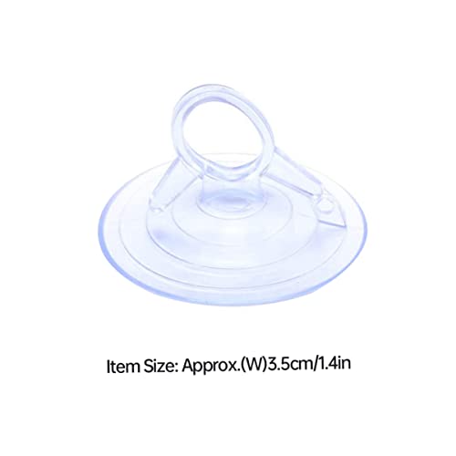 Jorzer Clear Suction Cups Plastic Sucker with Loops PVC Suction Hook for Wedding Car Balloon Decor 10PCS 3.5cm Suction Cups