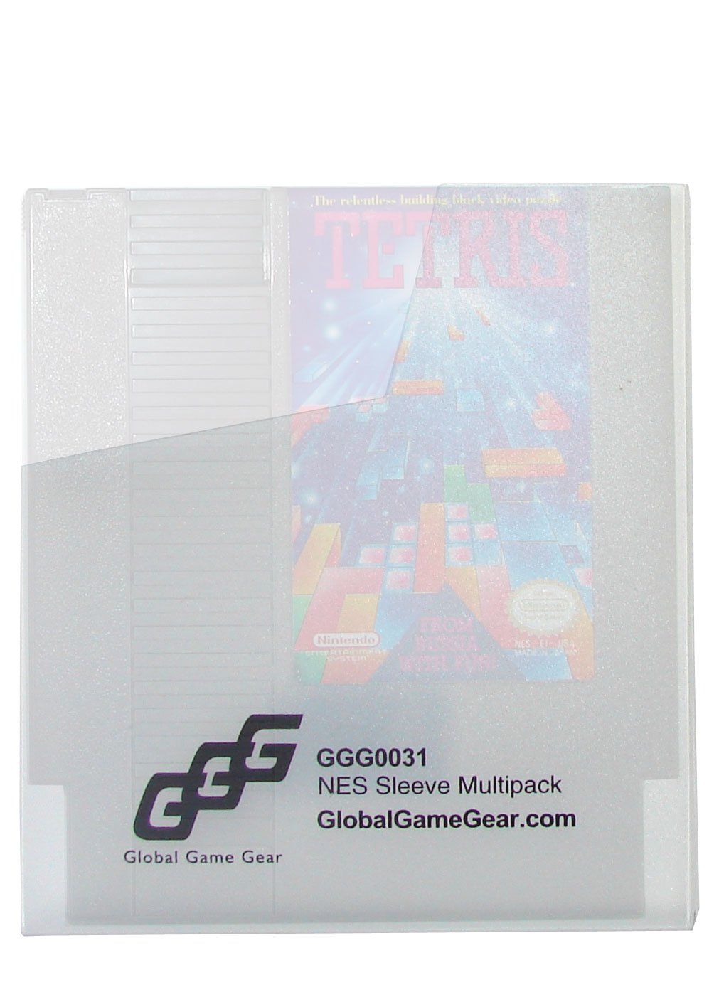 GGG0031 8 pack Translucent Dust Protection Sleeves "Easy Read" for Nintendo NES Video Game System cartridges/games, retro cart cases and covers