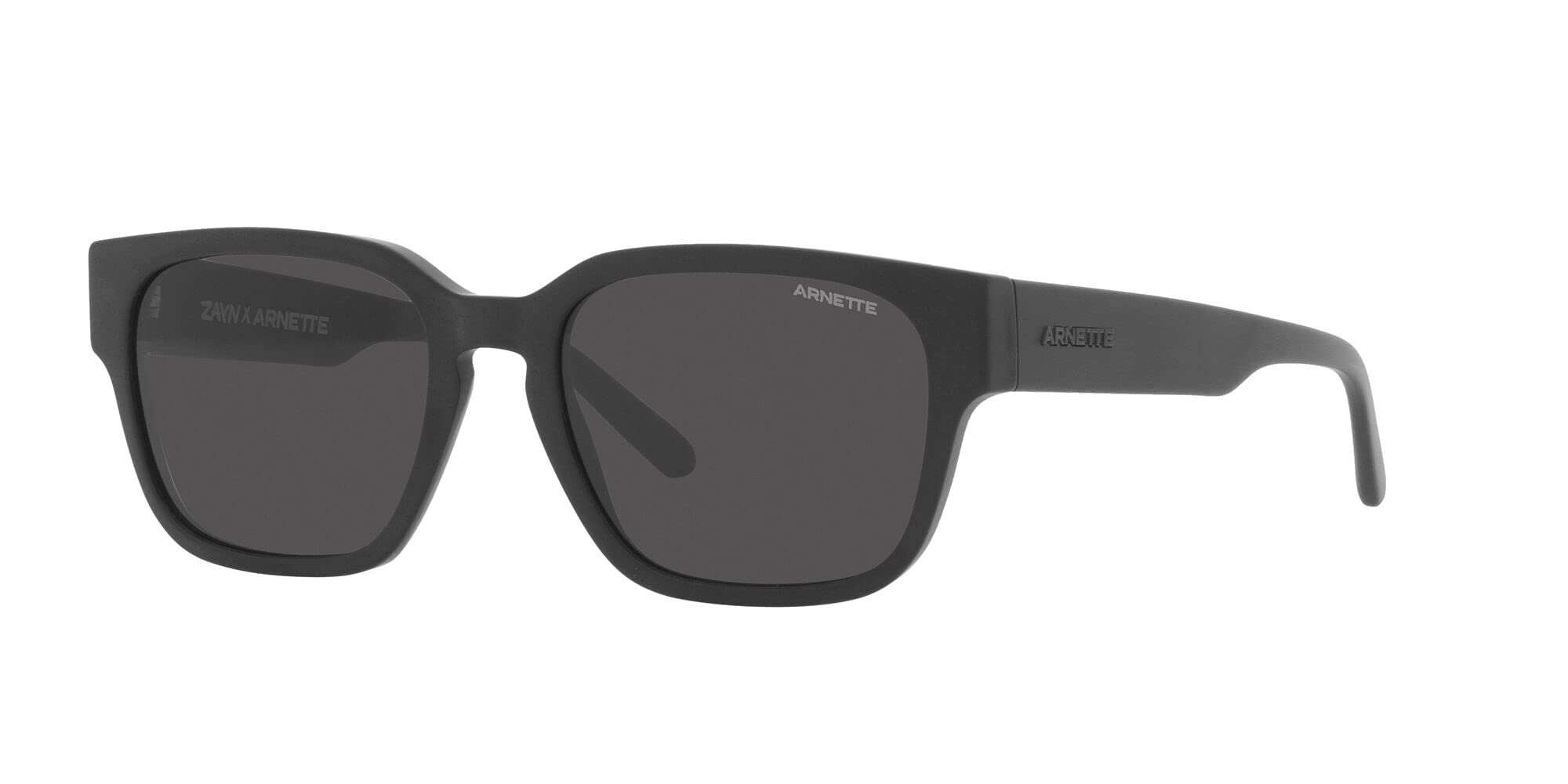 ARNETTE Man Sunglasses Matte Black Frame, Dark Grey Lenses, 54MM