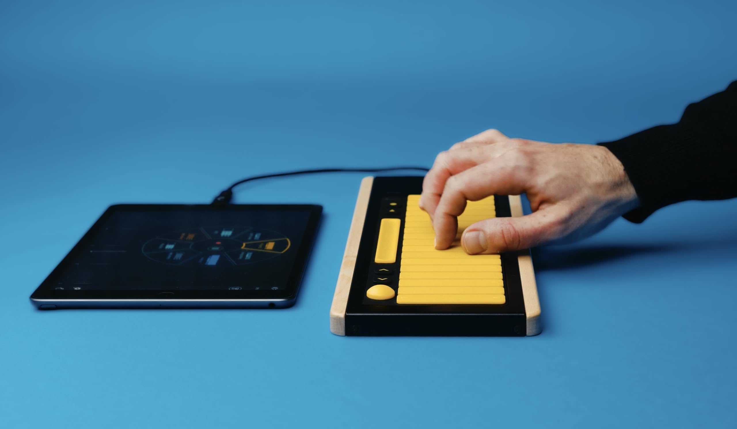 Keys Pad Accessory for J-Play MIDI controller - 17 Keys and Effect Zone, Dedicated Musical App Included, Plug & Play Music instrument Water Edition