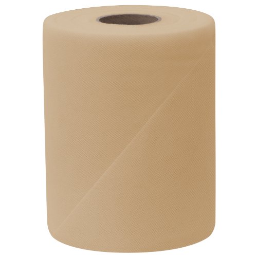 Falk Fabrics Tulle Spool, 6-Inch by 100-Yard, Beige