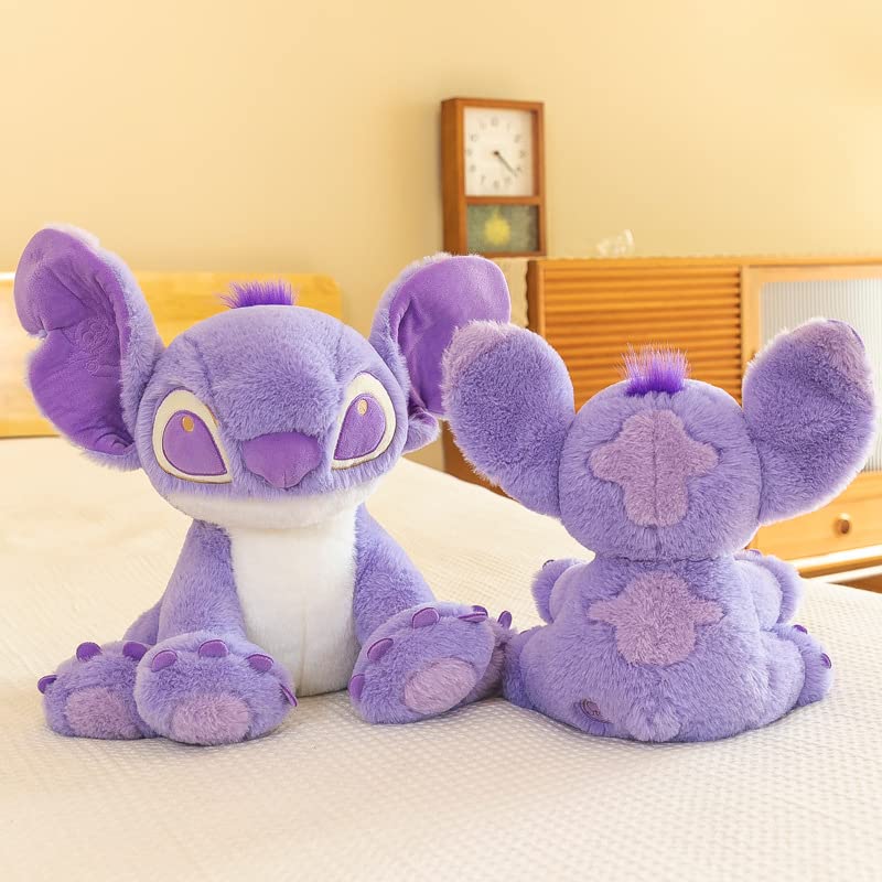 DPUSH® 10" / 14" / 20" Jumbo Purple Stltch Plush - Violet Little Monster Stuffed Animal - 100% Polyester Anime Plushies Pillow - Embroidered Stitching - Skin-Friendly and Soft Collectible