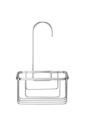 Croydex QM260441 Shower Riser Rail Hook Over Caddy, Silver by