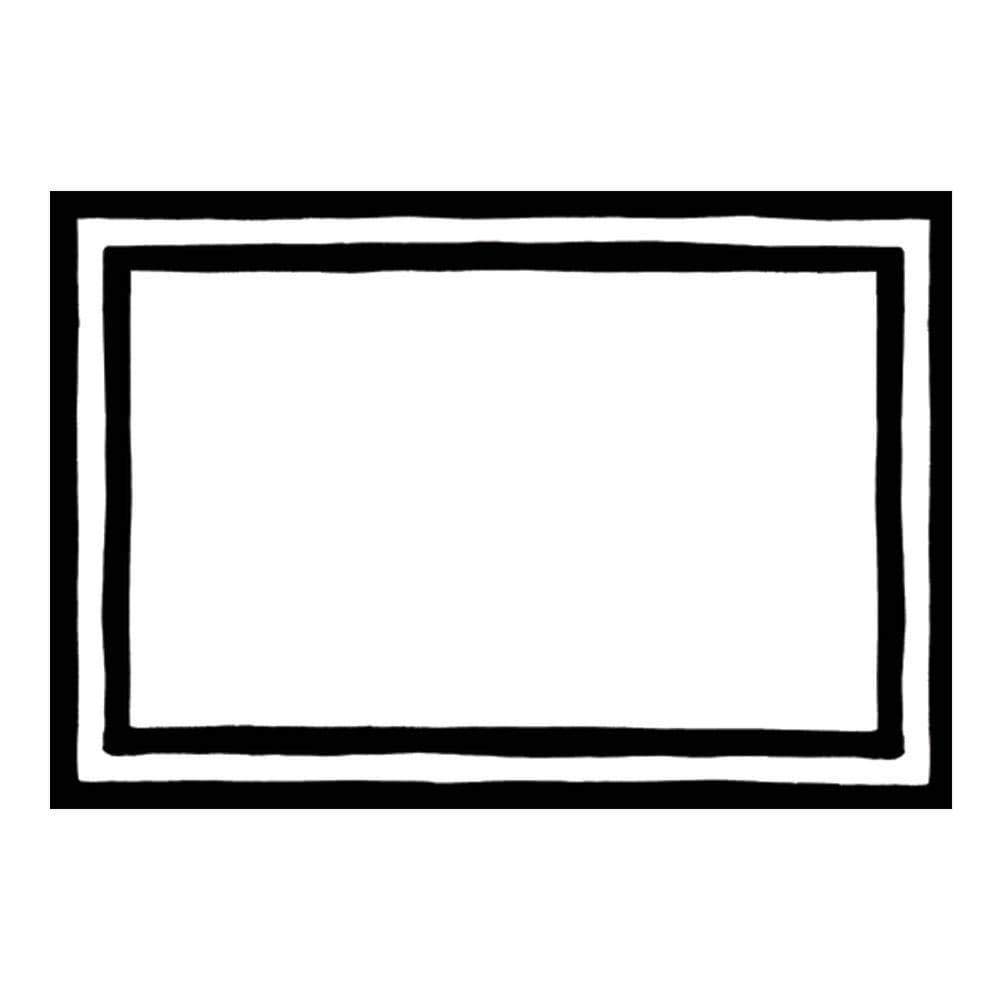 Caspari Border Stripe Place Cards in Black Foil - Set of 8