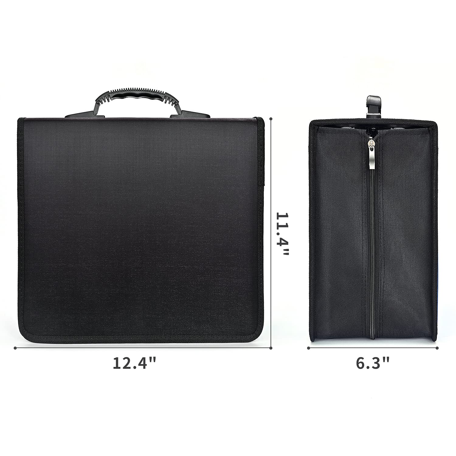 alavisxf xx CD Case, 432 Capacity DVD Case Holder, Heavy Duty Zipper Protective Movie Media Storage Organizer Binder Wallet for Car Home Office Travel (Black, 432 Capacity)