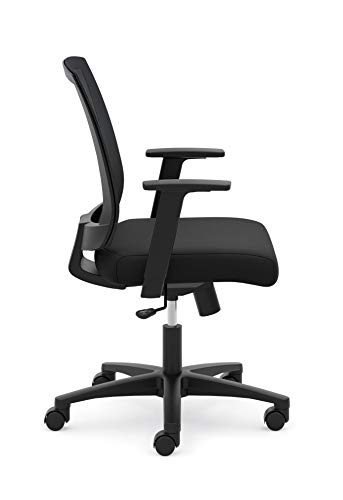 HON Torch Mesh Mid-Back Task Chair, Fixed Arms, in Black (HVL511)