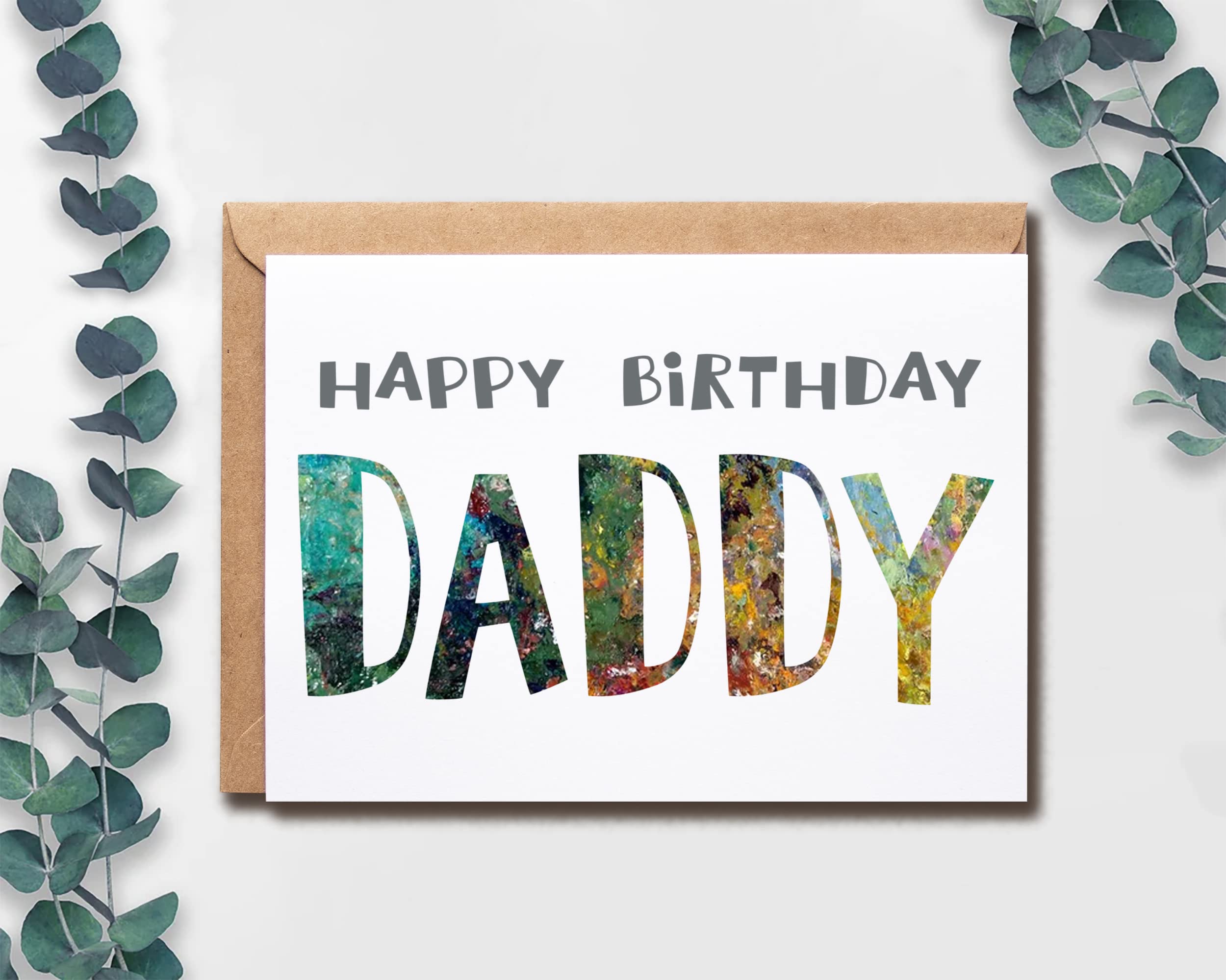 Happy Birthday Daddy - Daddy Birthday Card - Daddy Card - Card For Daddy Modern - Daddy Birthday Card - Card For Daddy