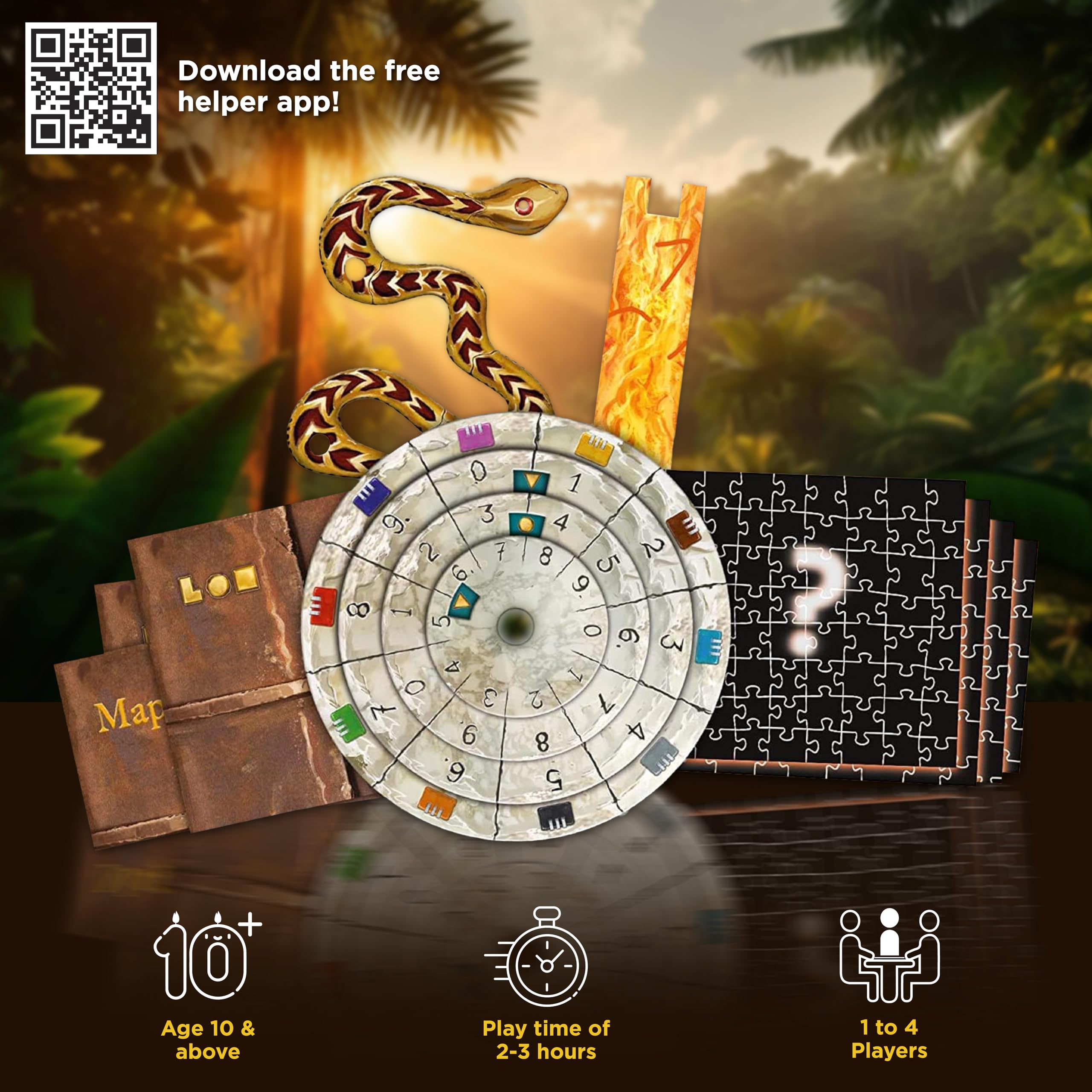 Exit: The Sacred Temple (with Jigsaw Puzzles) | Exit: The Game - A Kosmos Game | Family-Friendly, Jigsaw Puzzle-Based at-Home Escape Room Experience for 1 to 4 Players, Ages 10+