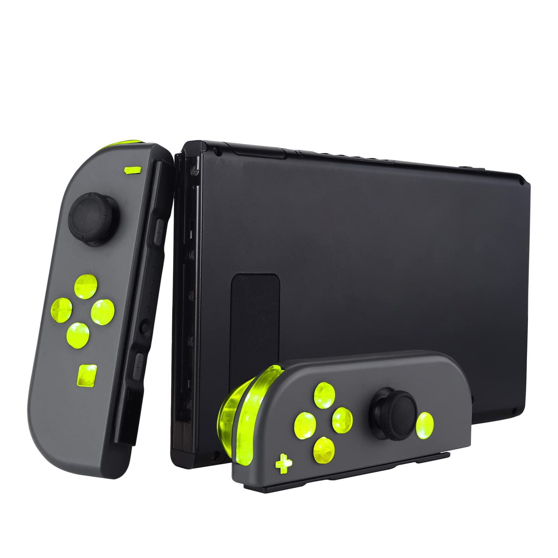 eXtremeRate 7 Colors 9 Modes NS Joycon DFS LED Kit for Nintendo Switch, Multi-Colors Luminated ABXY Trigger Face Buttons for Nintendo Switch & Switch OLED Model JoyCon - Joycon NOT Included