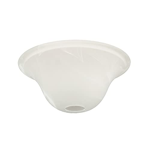 Giluta Small Floor Lamp Glass Shade Replacement Globe -Fitting Opening 1.625" Modern Alabaster Style Light Fixture Shade, Height: 4.13 inch, Width: 9.45 inch. Lipless
