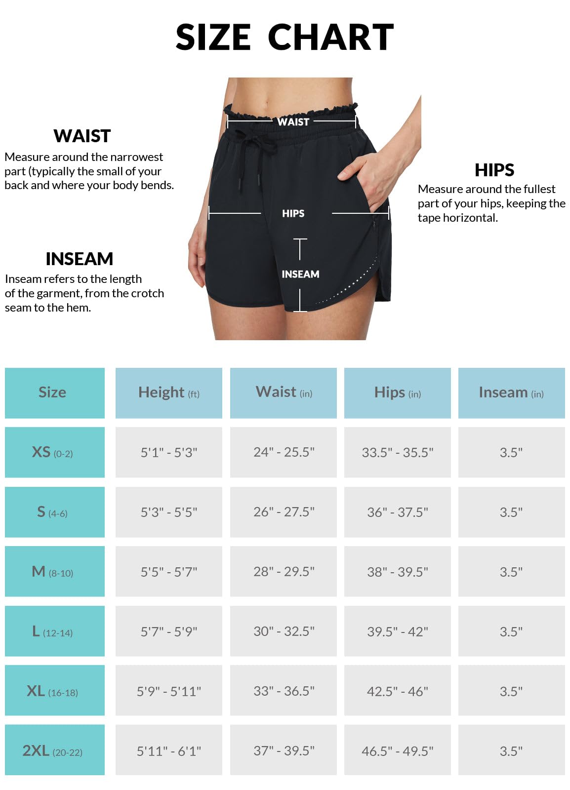 BALEAF Women's 4" Running Athletic Shorts Zipper Pockets Quick Dry Lightweight Shorts with Liner Workout Gym Sports Summer Light Blue Medium