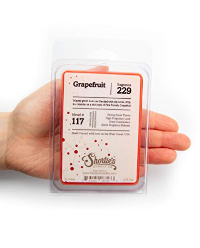 Shortie's Candle Company Grapefruit Wax Melts Multi Pack - Formula 117-2 Highly Scented Bars - Made with Essential & Natural Oils - Fruit & Berry Air Freshener Cubes Collection
