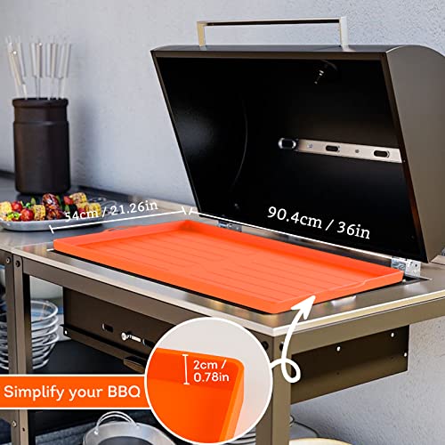 colpart 36" Silicone Grill Mat for Blackstone Griddle Mat 36 inch for Blackstone Grill Cover Heavy Duty Food Grade-BBQ Silicone Utensil Mat Protect from Rust,Insects, Debris