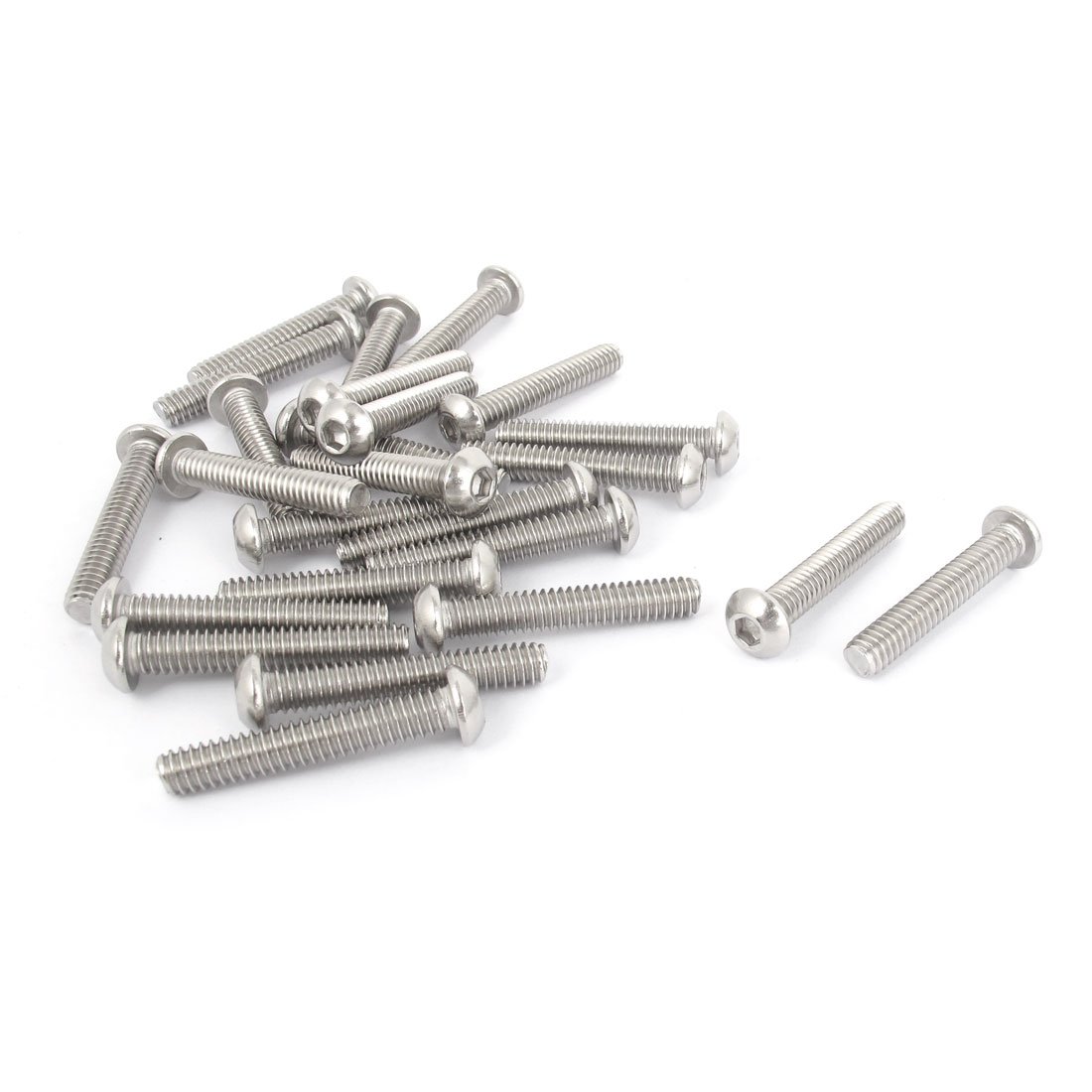 Uxcell s16071200am0023 1/4 Inch-20x1-1/2 Inch Hex Socket Button Head Bolts Screws 25pcs (Pack of 25)