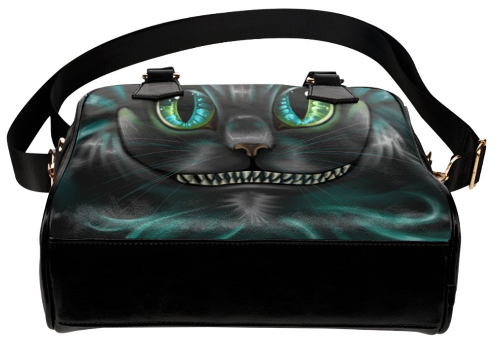 Fashion Female Shell Shoulder Handbag Crossbody Bags with Cheshire Cat Design