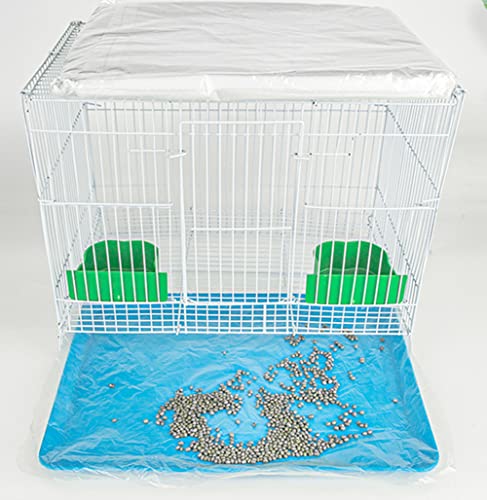 JMESTOHP 100PCS Disposable Rabbit Cage Liner Large Clear Guinea Pig Cage Liner Small Animal Bedding Rabbit, Hedgehog, Guinea Pig, Hamster, Bunny Litter Pan Bags