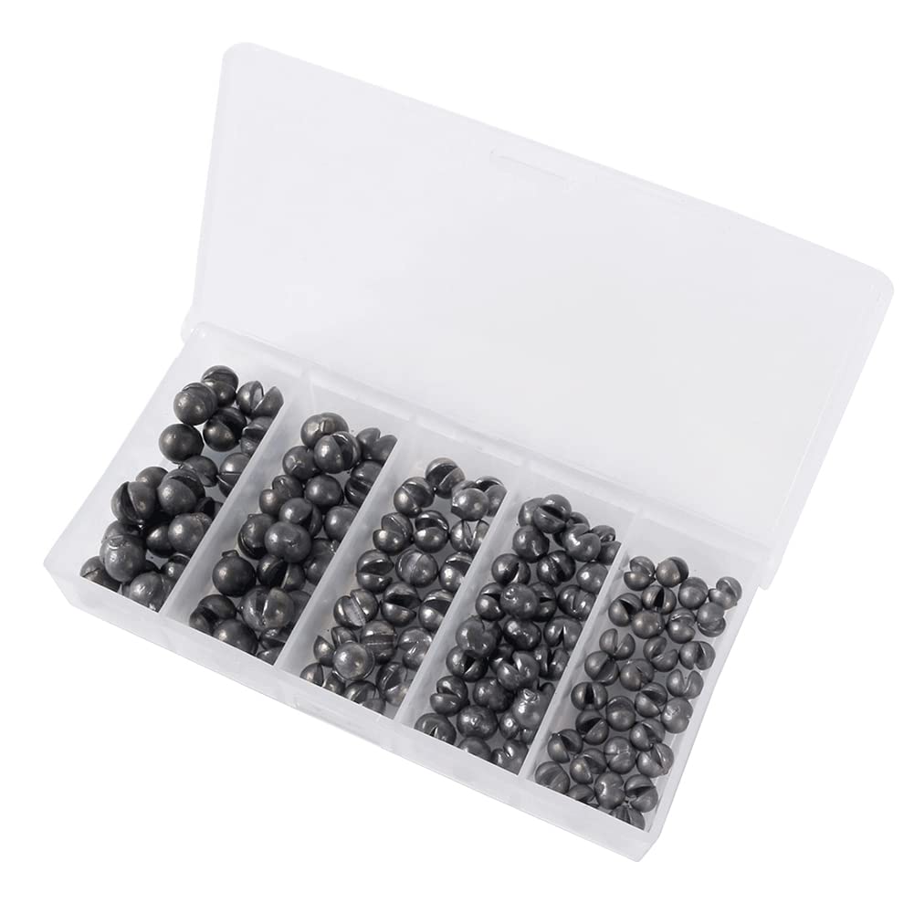 Awakingdemi 100pcs 138g 132g Round Split Shot Fishing Weights Assortment Set Removable Sinkers Drop Fishing Tackle Accessories