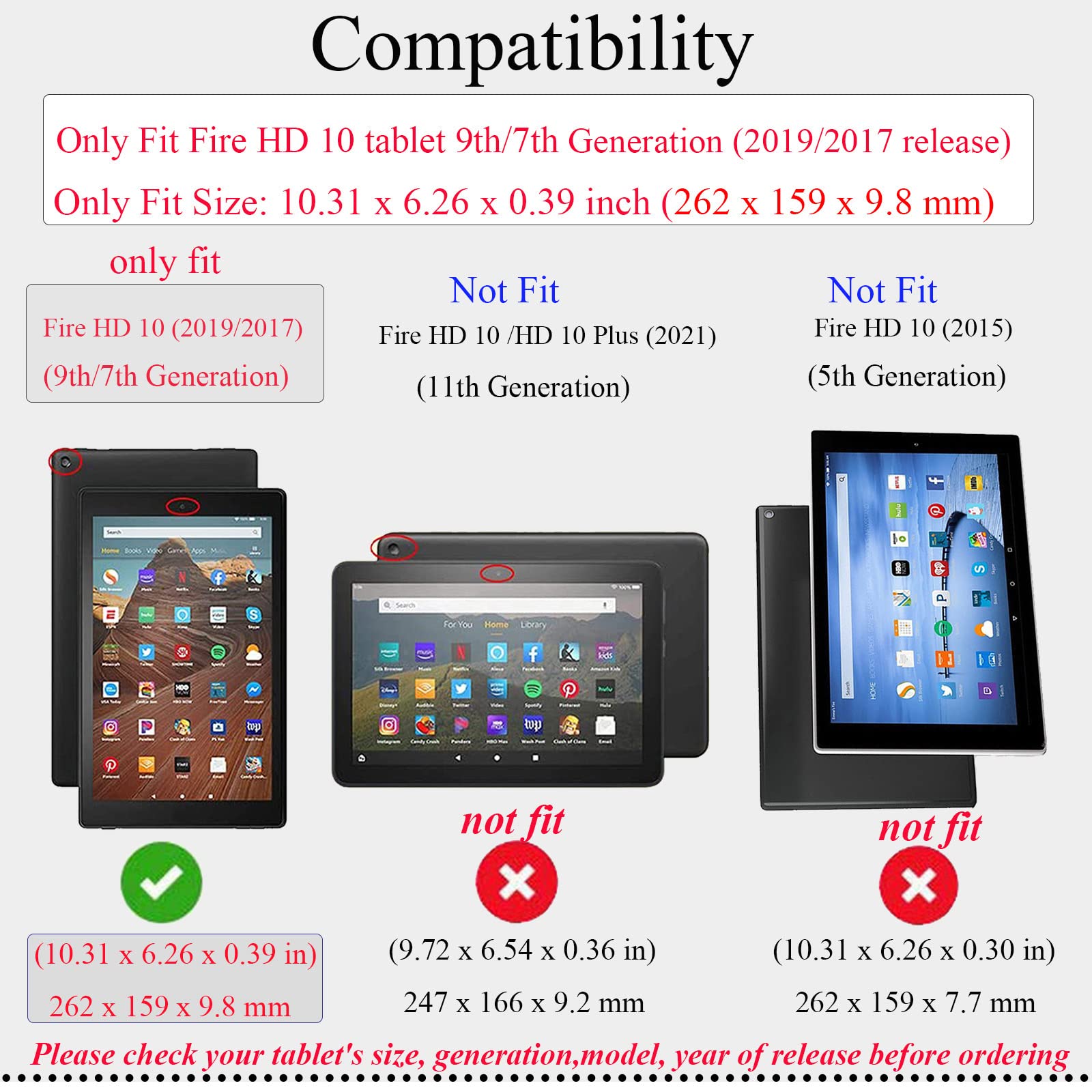 UUcovers for Kindle Fire HD 10 Case 9th/7th Generation (2019/2017) 10.1 inch with Stylus Pencil Holder/Card Slots/Folio Stand PU leather Magnetic Smart Wallet Cover [Auto Wake/Sleep], Oil Painting Owl
