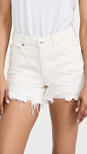 Free People Women's Makai Cutoff Jean Shorts, Bright White, 26