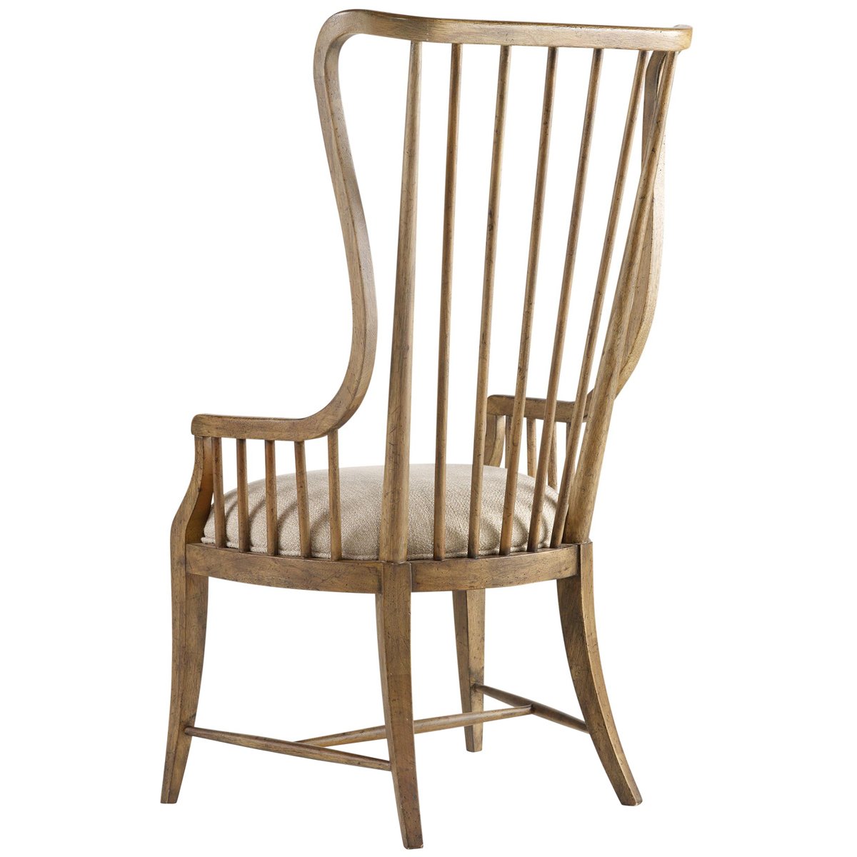 Hooker Furniture Sanctuary Tall Spindle Dining Arm Chair in Medium Wood (Set of 2)