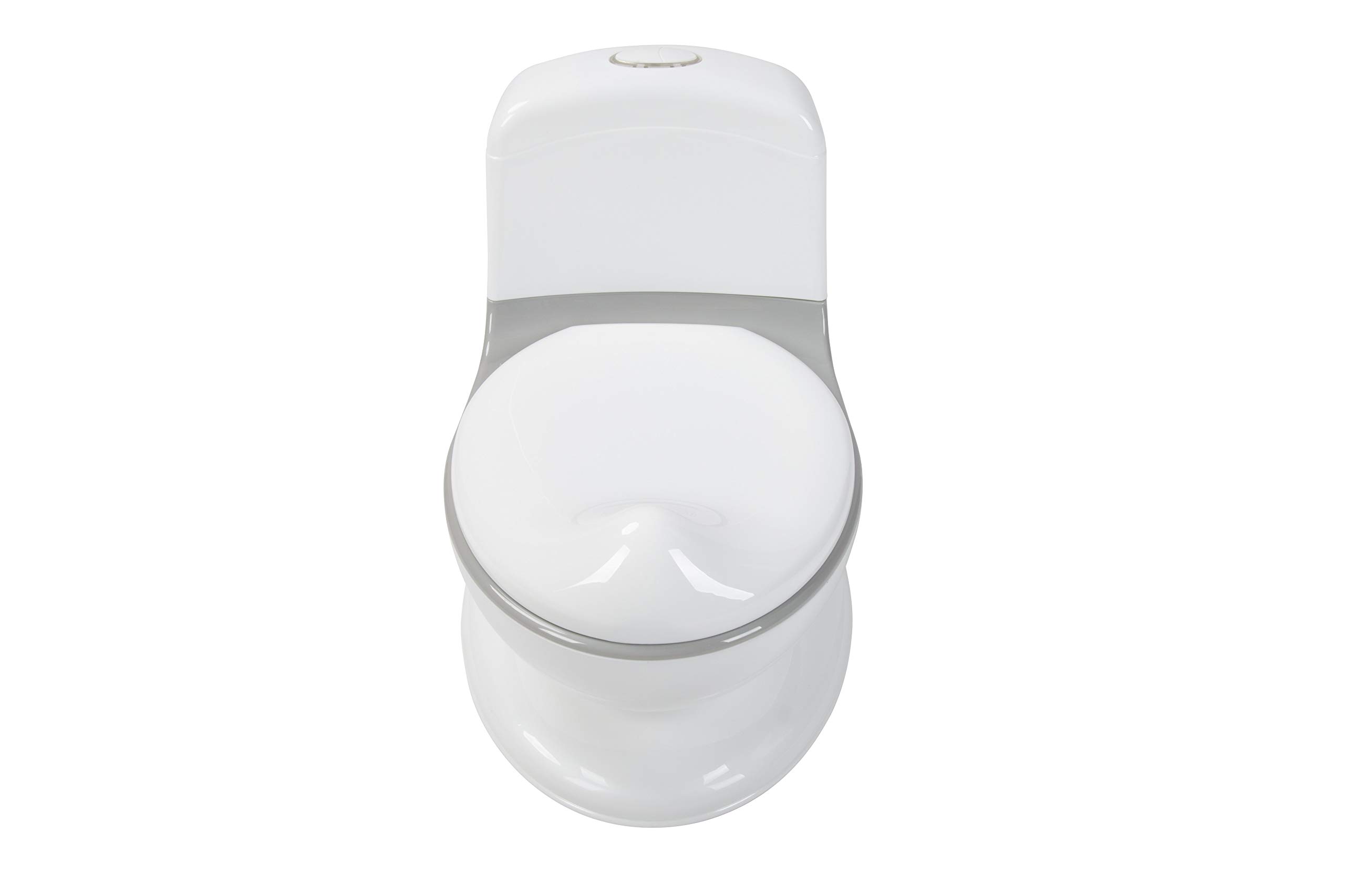 BabyDan Children Training Potty with Flushing Sound. 100% PVC Free. White/Grey