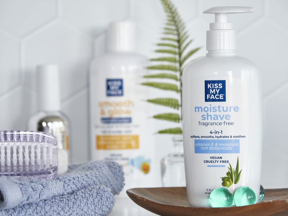 Kiss My Face 4 in1 Moisture Shave, Fragrance Free 11 oz (Pack of 3)