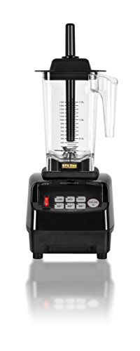 OmniBlend Omni-Q Commercial Blender with Full Sound Enclosure Shield, Quiet Heavy Duty 3-Speed, Self-Cleaning, Includes Multifunctional 2-in-1 Wet Dry Blades, 1.5 Liter Jar (Black)