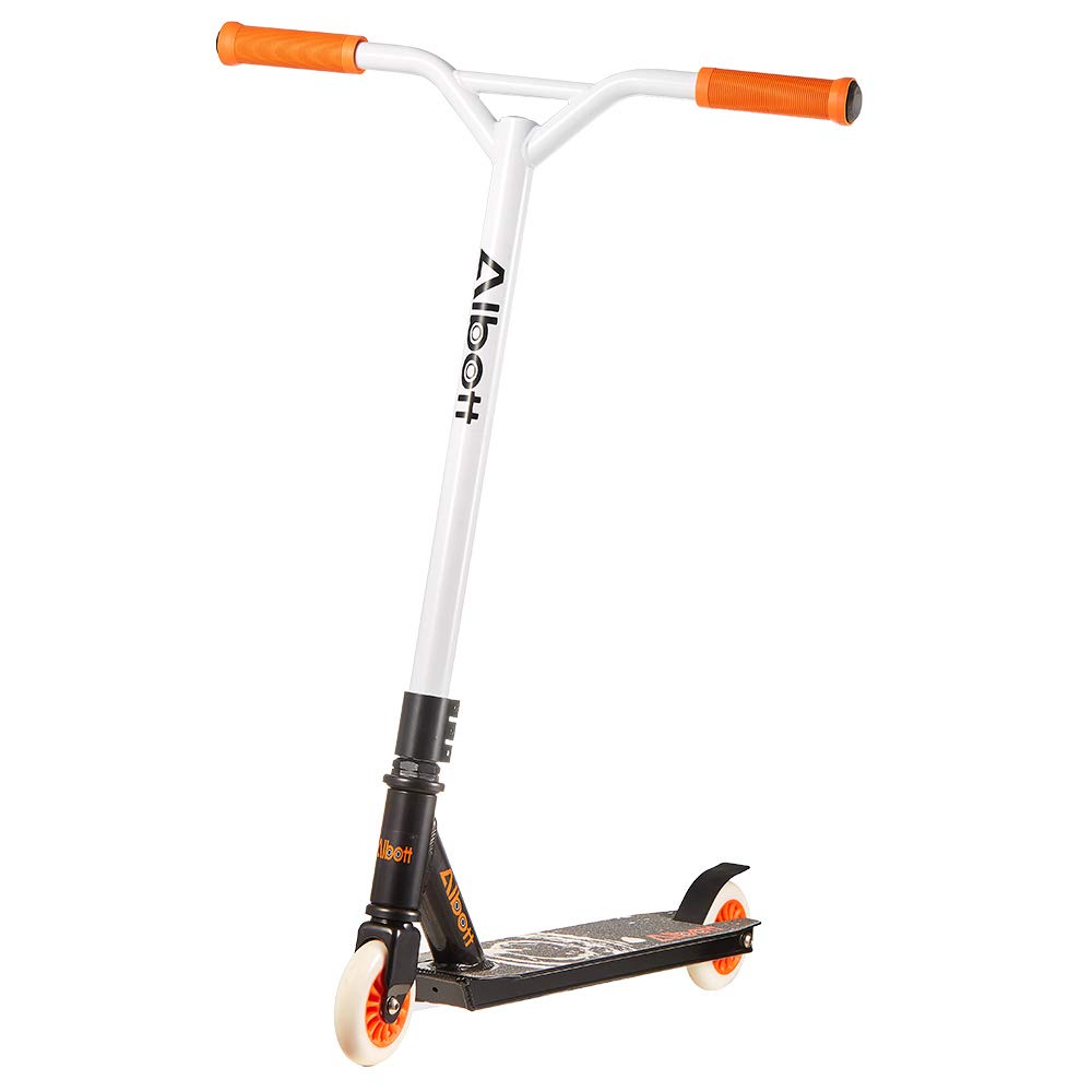 Albott Pro Scooters Stunt Scooter - Complete Trick Scooters Beginner Freestyle Sports Kick Scooter with Fixed Bar Scooter for 8 Years and Up,Teens,Adults (Orange)