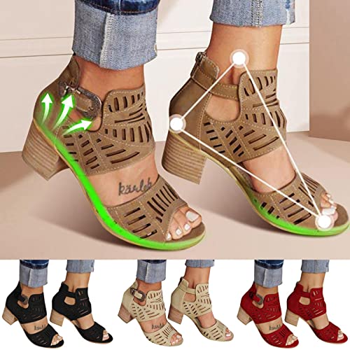 Eduavar Sandals for Women Wedge,Womens 2021 Comfy Slip-On Sandals Summer Casual Beach Shoes Open Toe Espadrille Platform