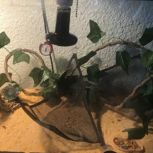kathson Bearded Dragon Hammock Lounger Reptile Breathable Mesh Hammocks Hanging Vines Plants Tank Accessories Habitat Decor for Lizard Gecko Snake Chameleon Iguana Amphibians(3 PCS)