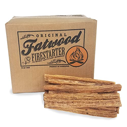Fatwood Firestarter Kindling Sticks, 10 lbs,Brown