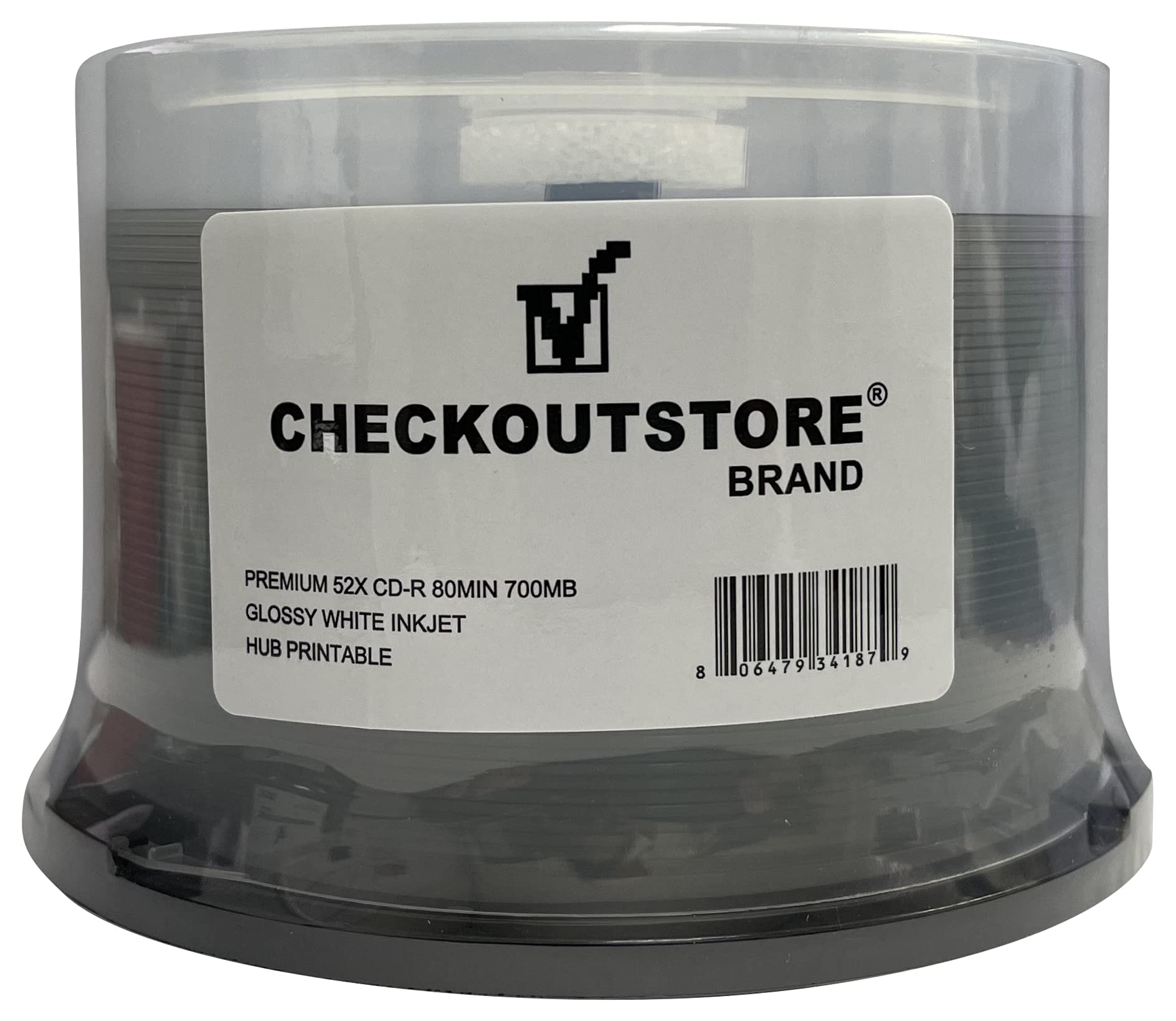 Mediaxpo 100 Premium 52X CD-R 80min 700MB Glossy White Inkjet Hub Printable