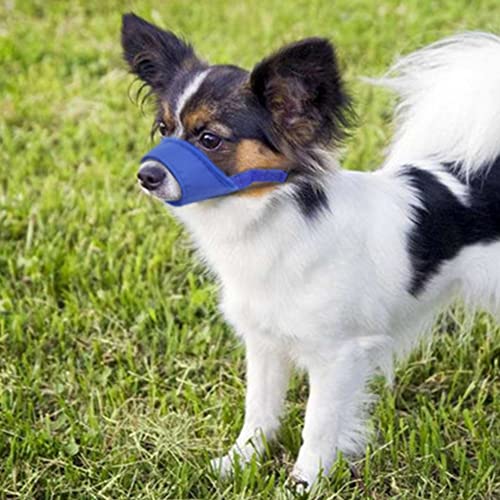 Parts Express Dog Muzzle, Soft Anti-Biting Barking Chewing Muzzle, Breathable Waterproof Adjustable Muzzle for Small Medium Dogs,Blue (XXS)