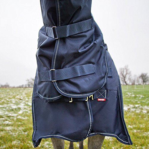 Horze Avalanche Medium Weight Combo Turnout Blanket 150g - Peacoat Dark Blue - 81 in