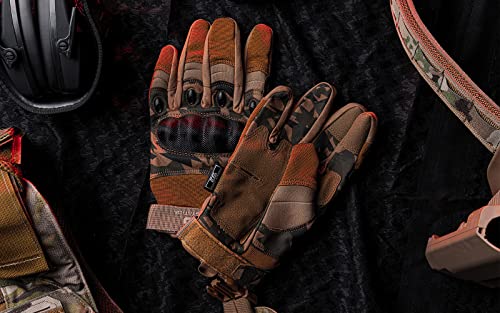 Glove Station The Impulse - Tactical Shooting Gloves for men with Touchscreen Compatibility, Lightweight Design and Outstanding Grip for Outdoor, Sports, Motorcycle and Work - Green, Medium Size