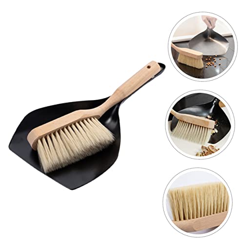 BESTonZON Mini Brush 3 sets Home Cleaning Accessory Kits Kitchen Broom Litter Pan and Household for of Table Dustpan Desktop Whisk Necessities Cat Brush Convenient Mini Multi-function Cleaning Brushes